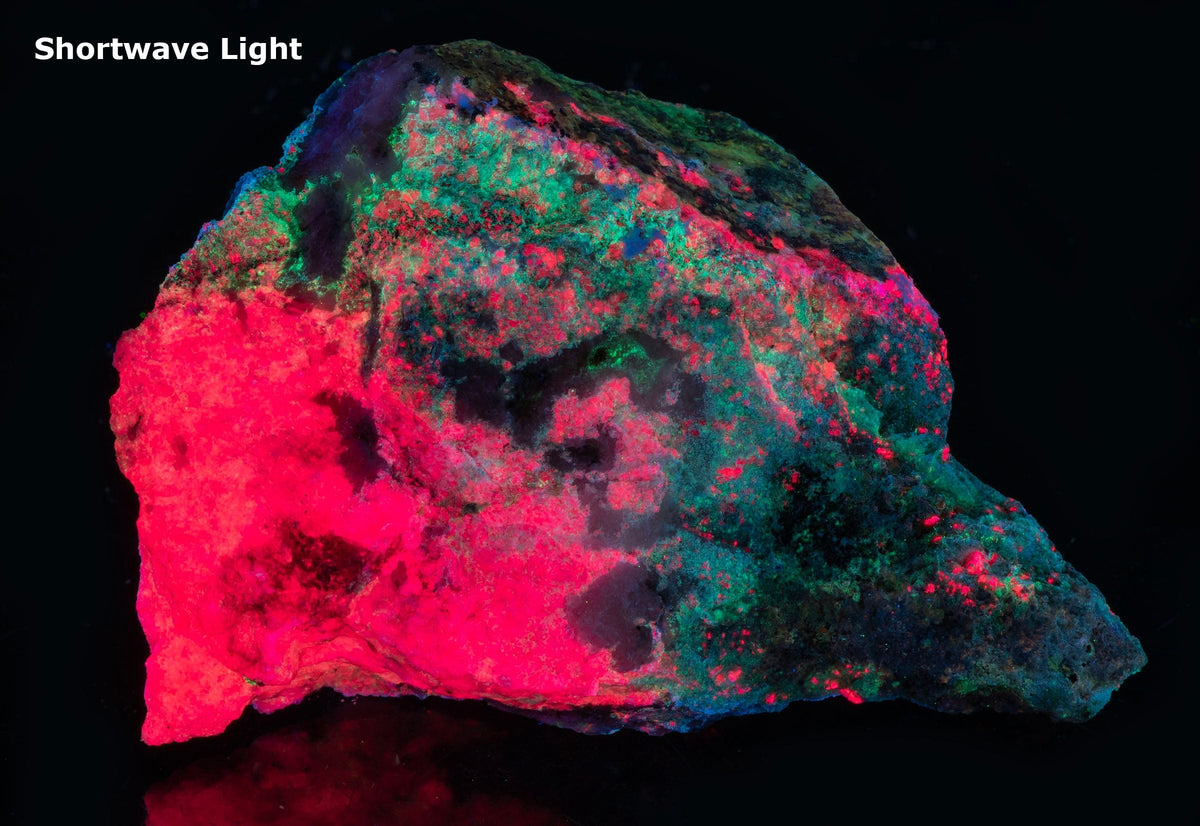 Bright cherry red fluorescing tugtupite from Greenland. Tugtupite is a ...